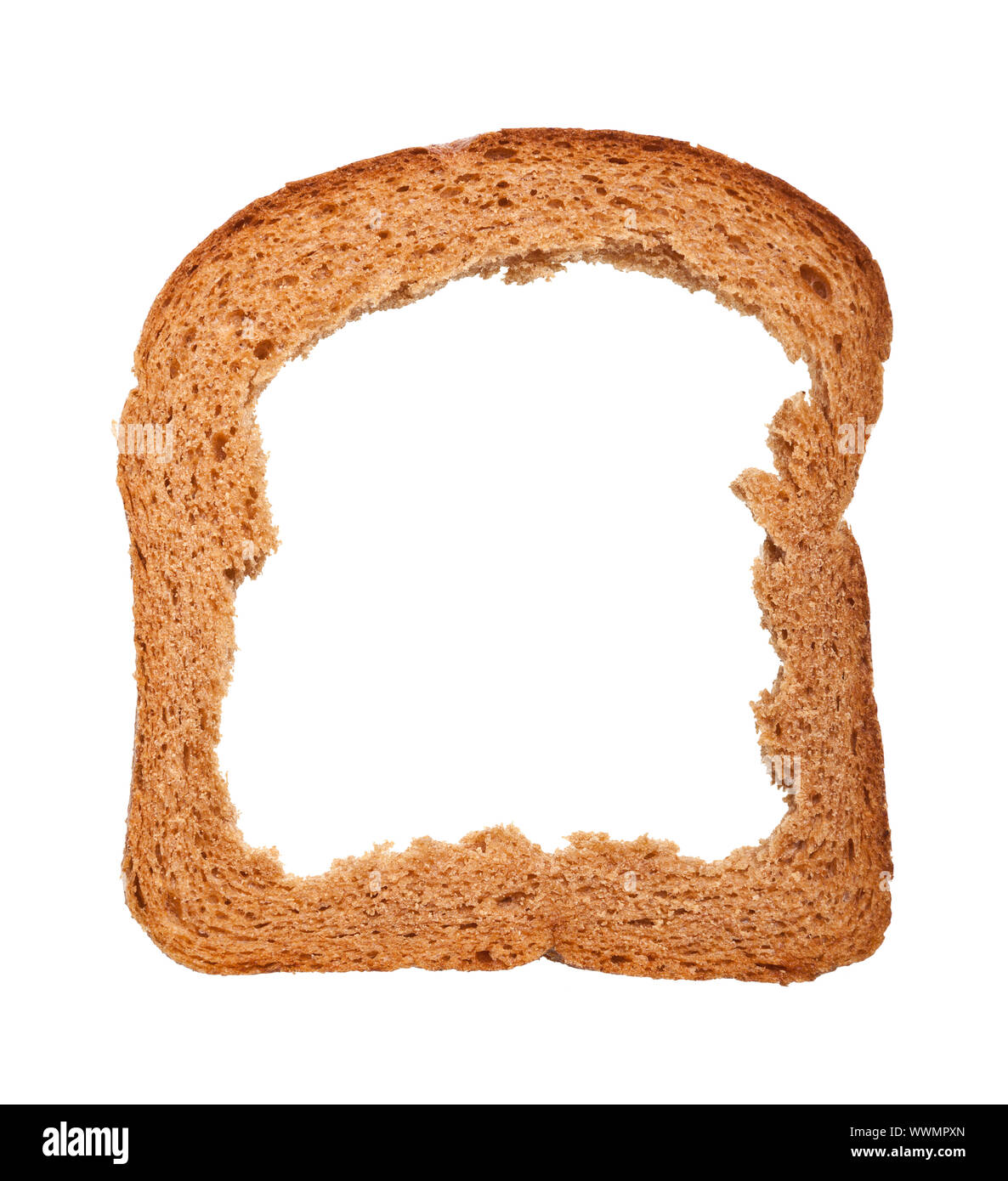 Crust of bread isolated on white background Stock Photo - Alamy