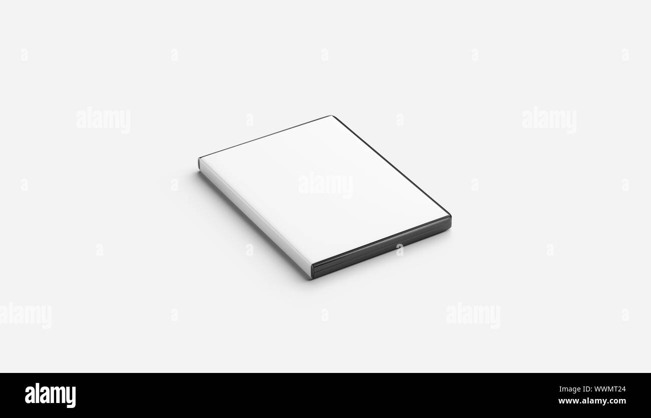 Blank white closed dvd disk case mock up, isolated Stock Photo - Alamy