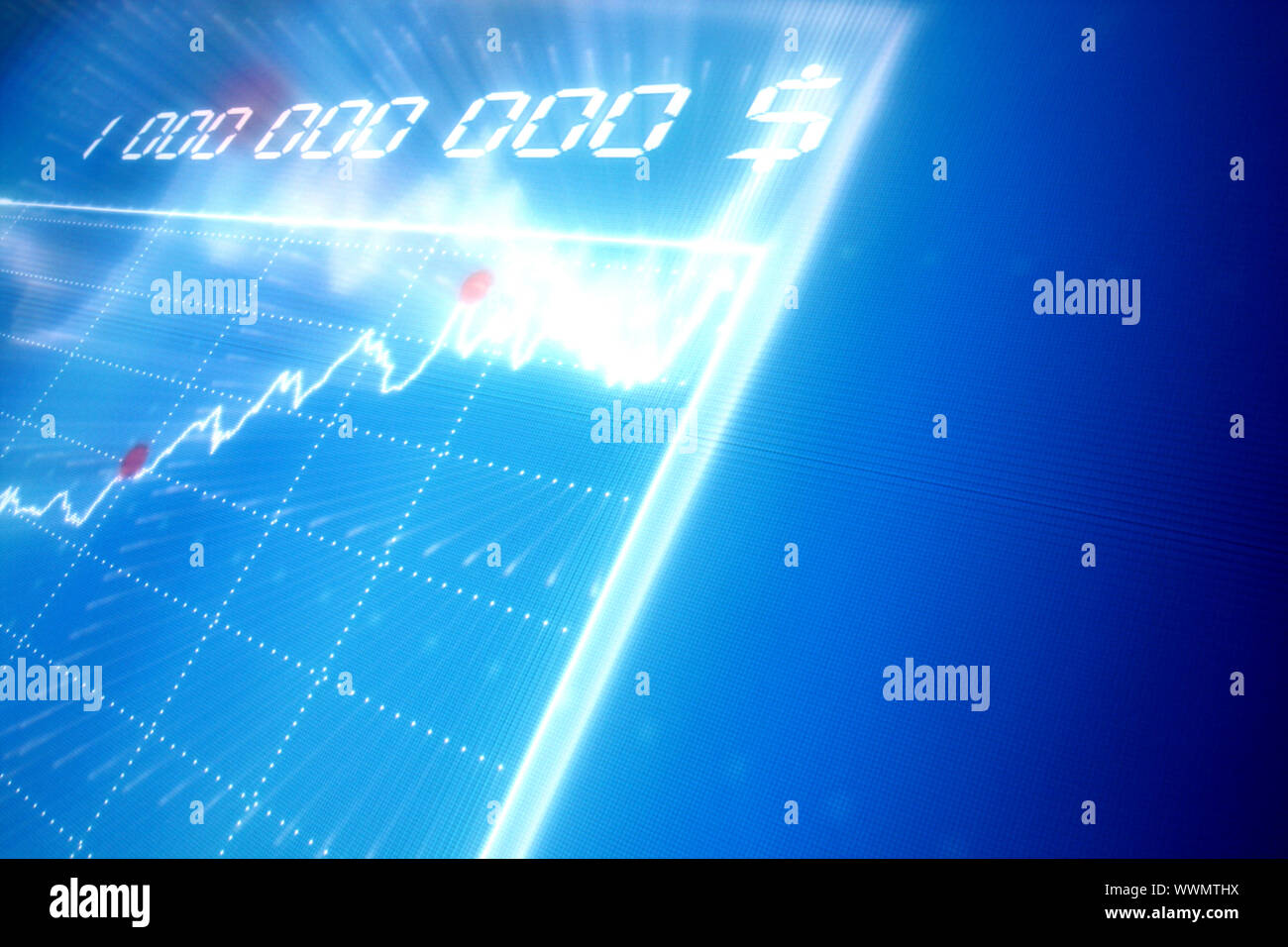 blue business graph abstract background Stock Photo - Alamy
