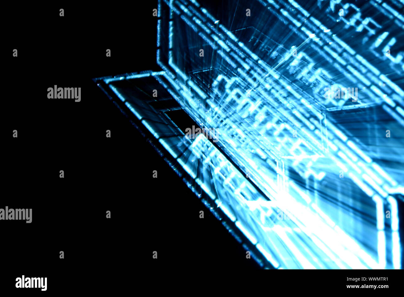 abstract main menu buttons in dark Stock Photo - Alamy