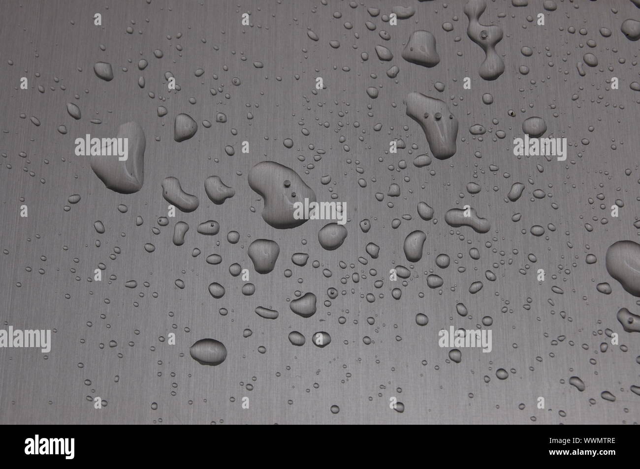 water drops on heavy metal surface texture Stock Photo - Alamy