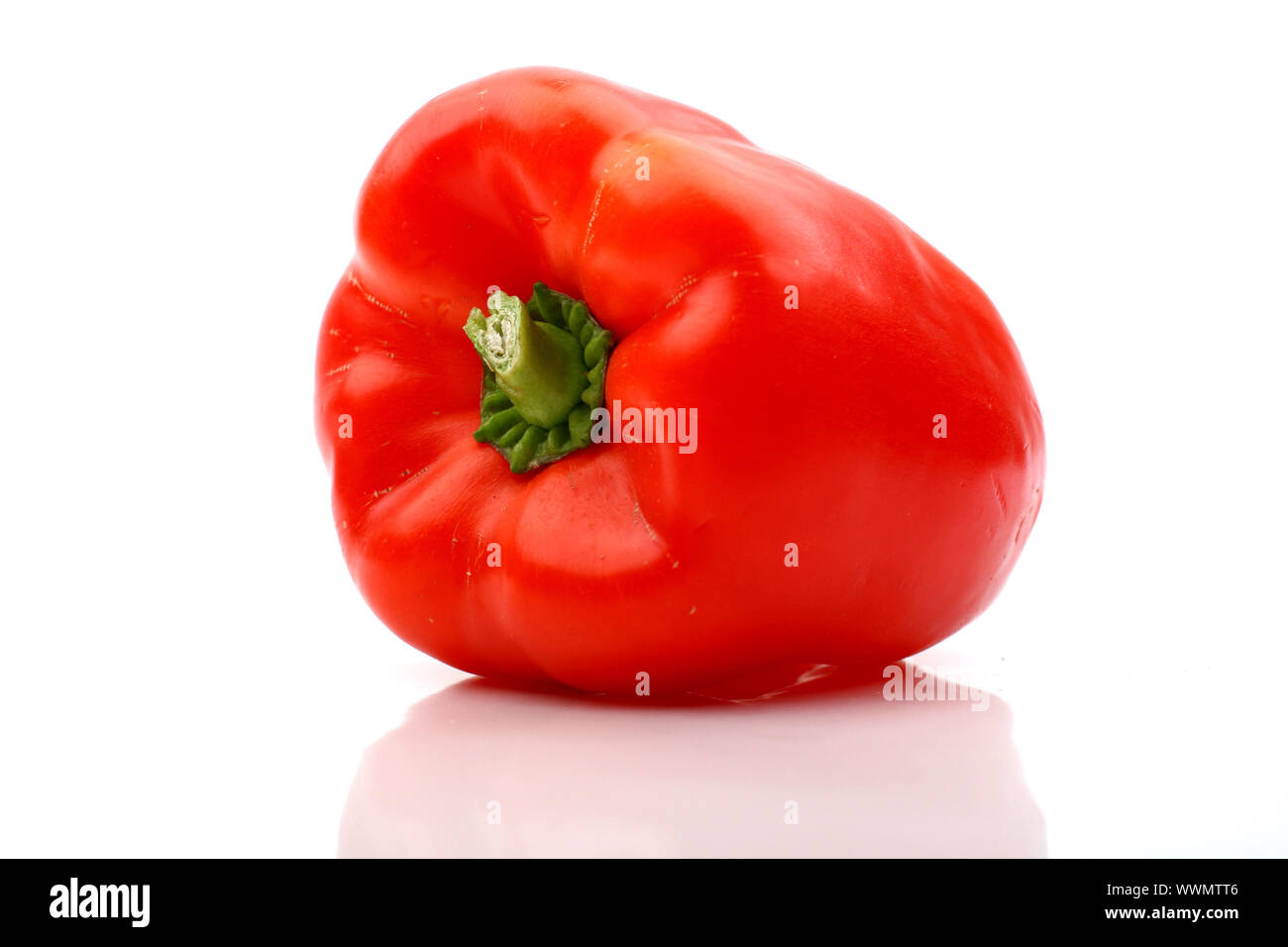 red paprika isolated on white Stock Photo - Alamy