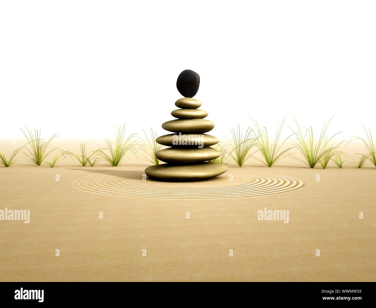 An image of a nice stone pyramid Stock Photo - Alamy