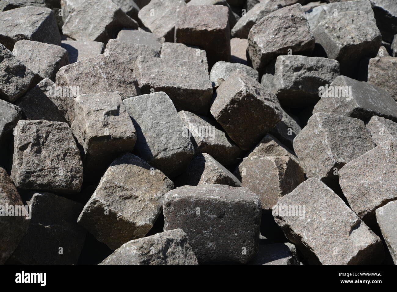Stones for road construction Stock Photo - Alamy