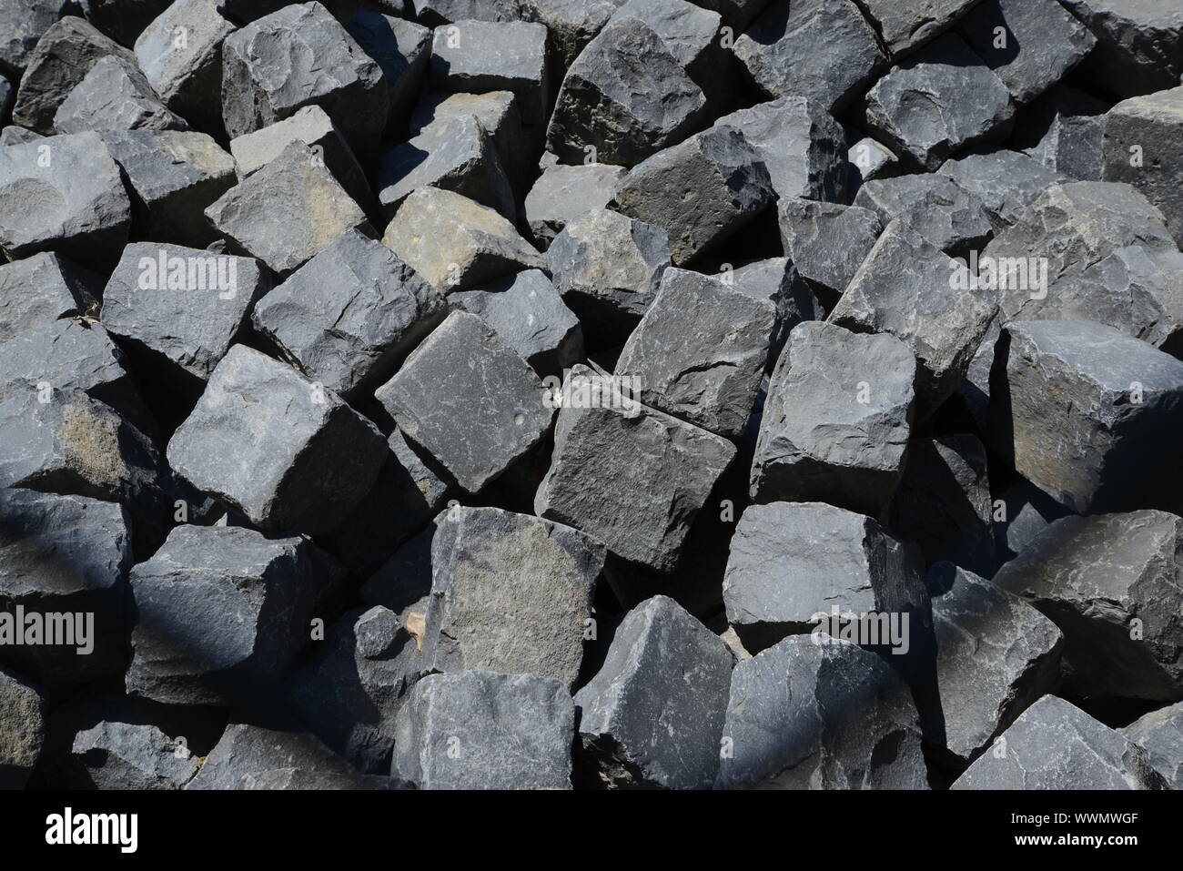 Stones for road construction Stock Photo - Alamy
