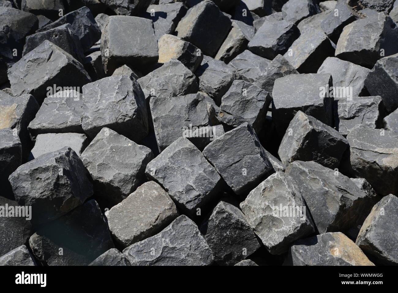 Stones for road construction Stock Photo - Alamy