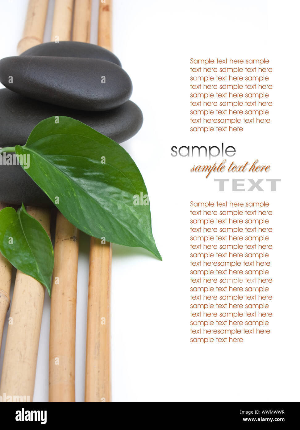 spa stone isolated on a white background Stock Photo - Alamy