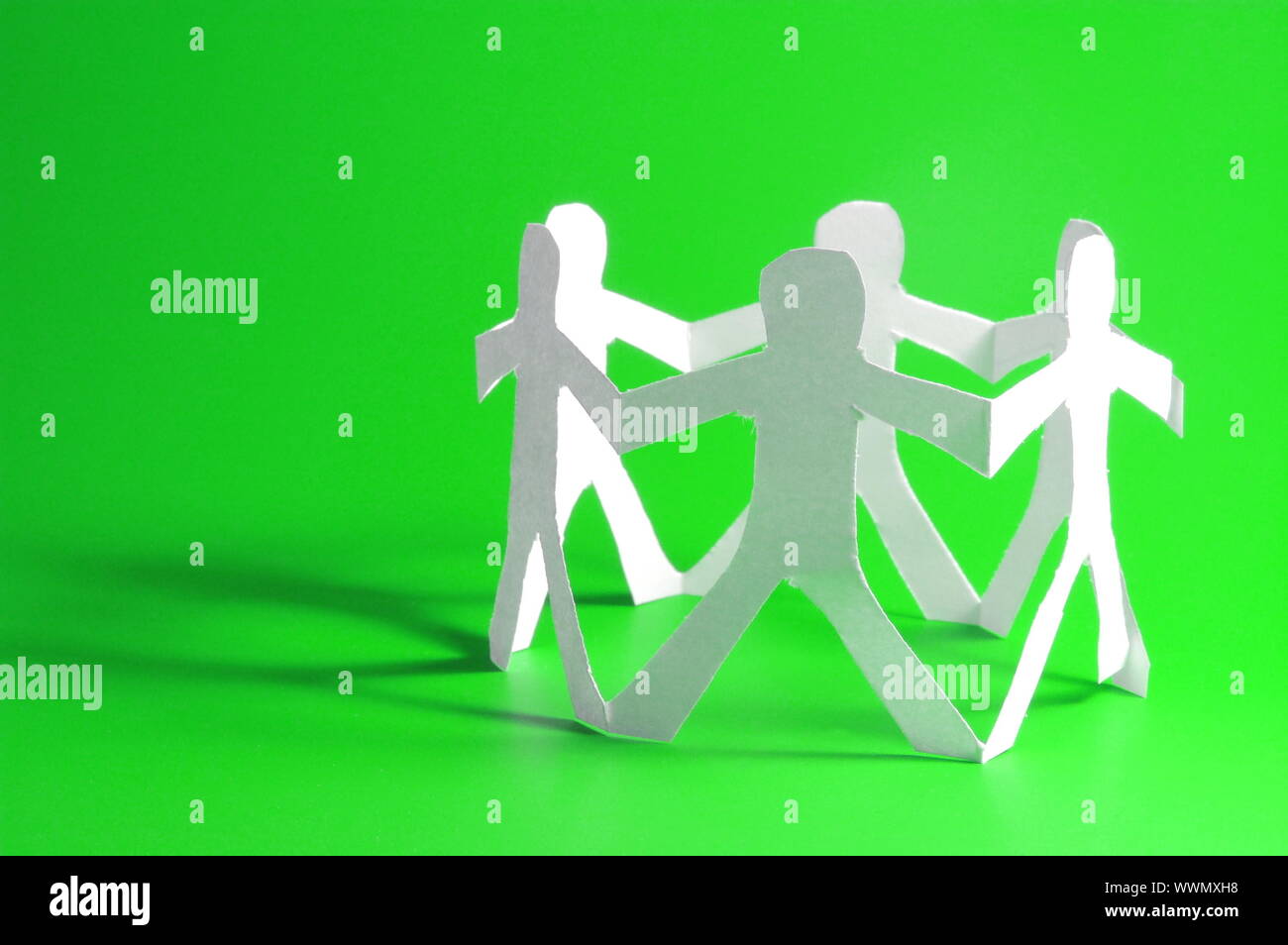 concept for friendship friends team teamwork love and help with paper ...