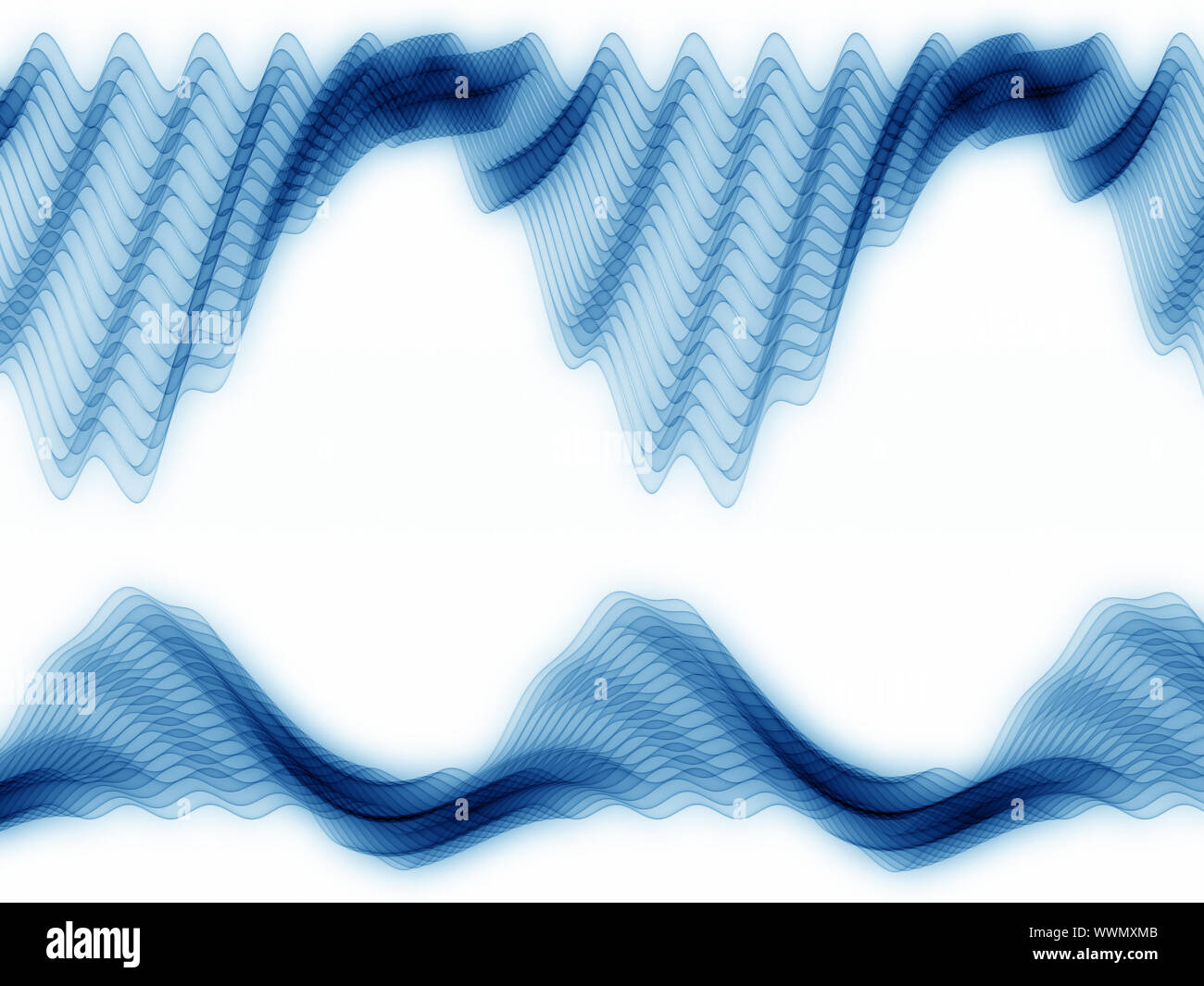 Abstract sine waves rendered in blue against white background Stock ... Abstract sine waves rendered in blue against white background Stock ...
