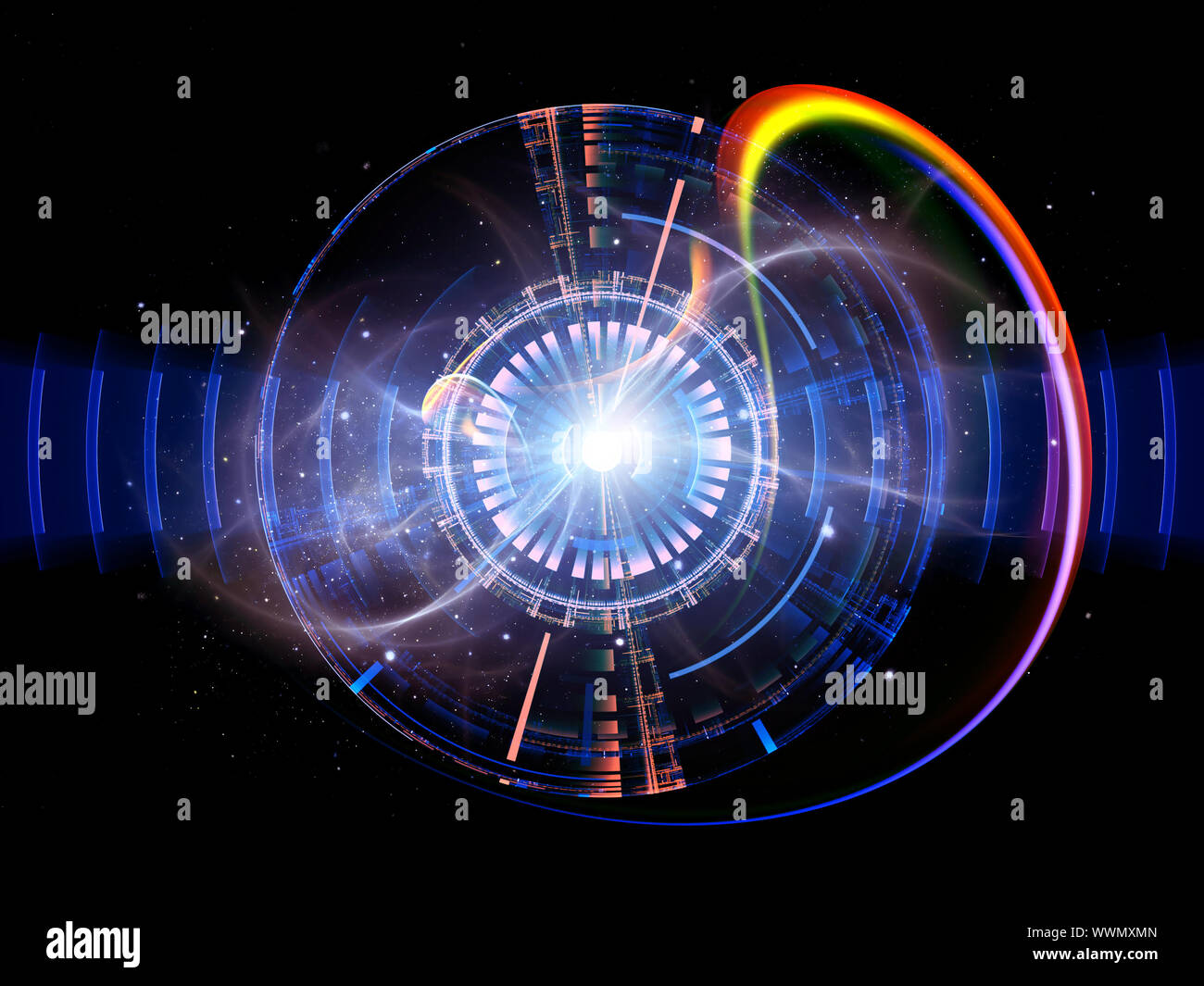 Arrangement of radial and circular geometric forms, dynamic shapes and ...