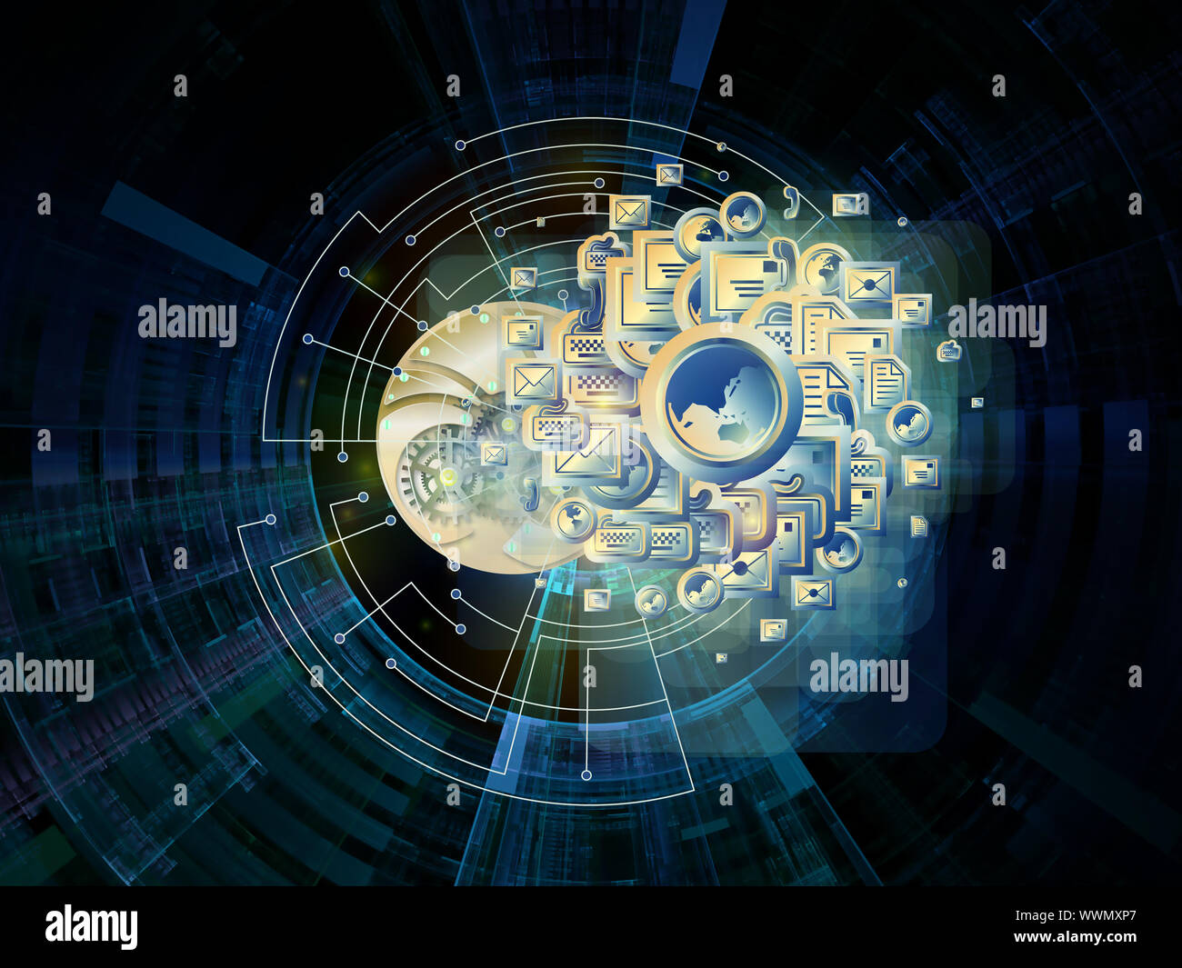 Communication media background suitable as a backdrop for projects on ...