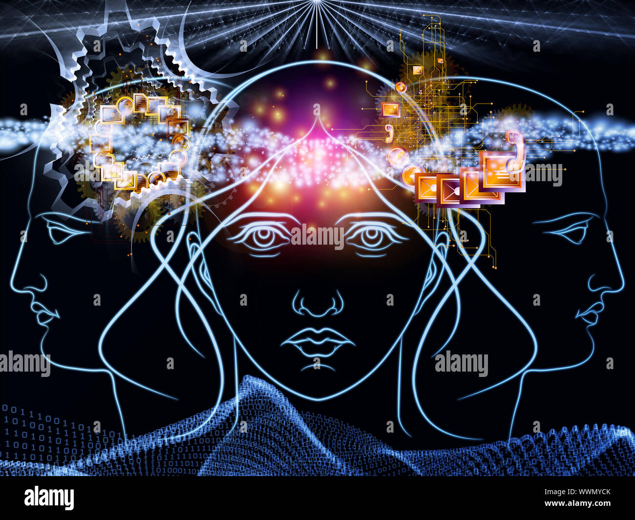 Digital reasoning background suitable as a backdrop for projects on ...