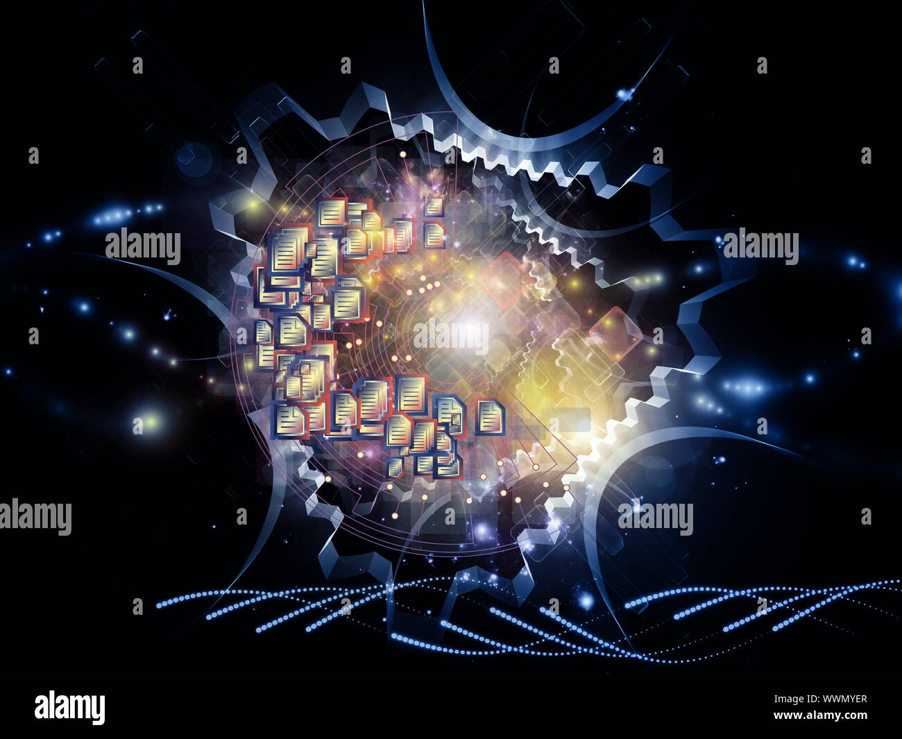 Artistic background for use with projects on document processing ...