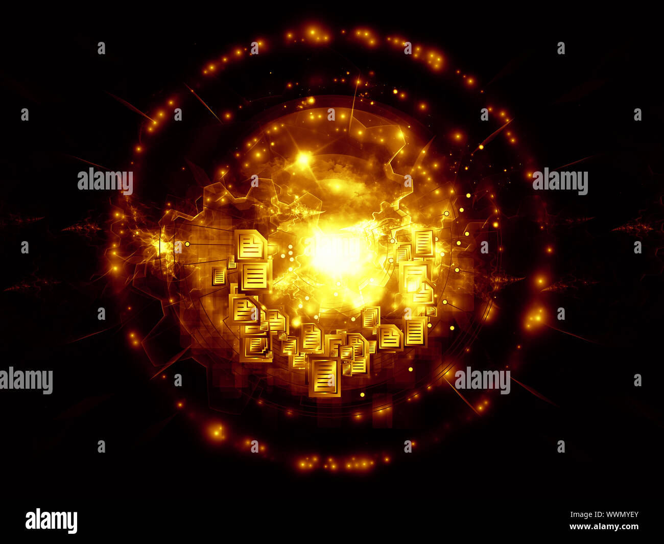 Artistic background for use with projects on document processing ...