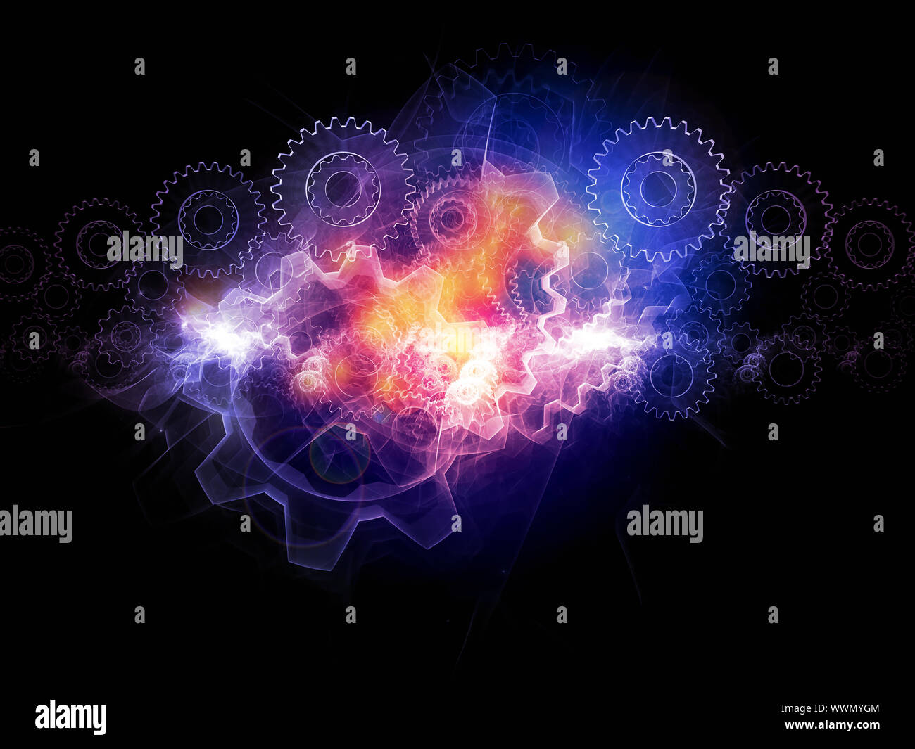 Abstract colorful gears design hi-res stock photography and images - Alamy