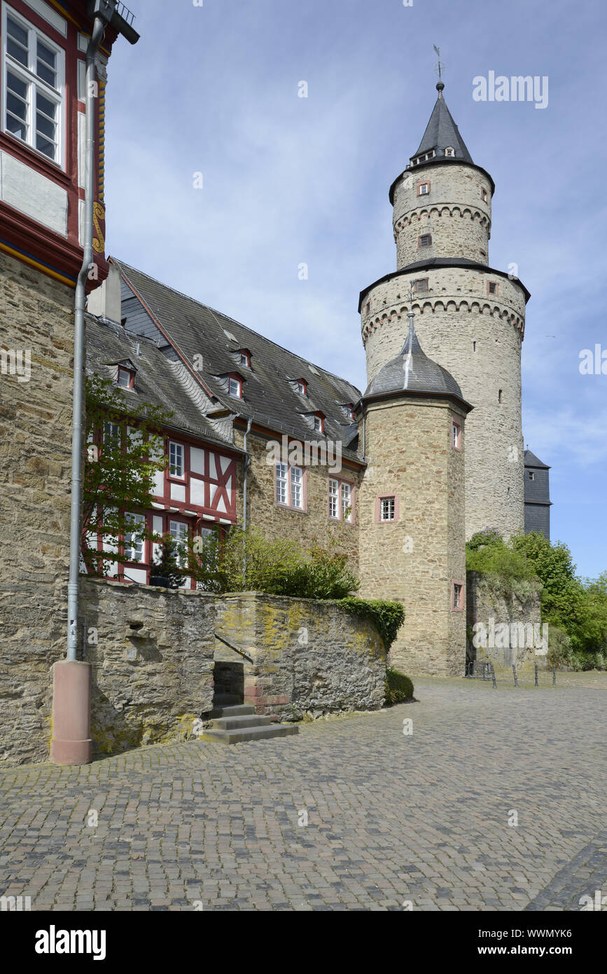Witch tower in Idstein, Taunus Stock Photo - Alamy