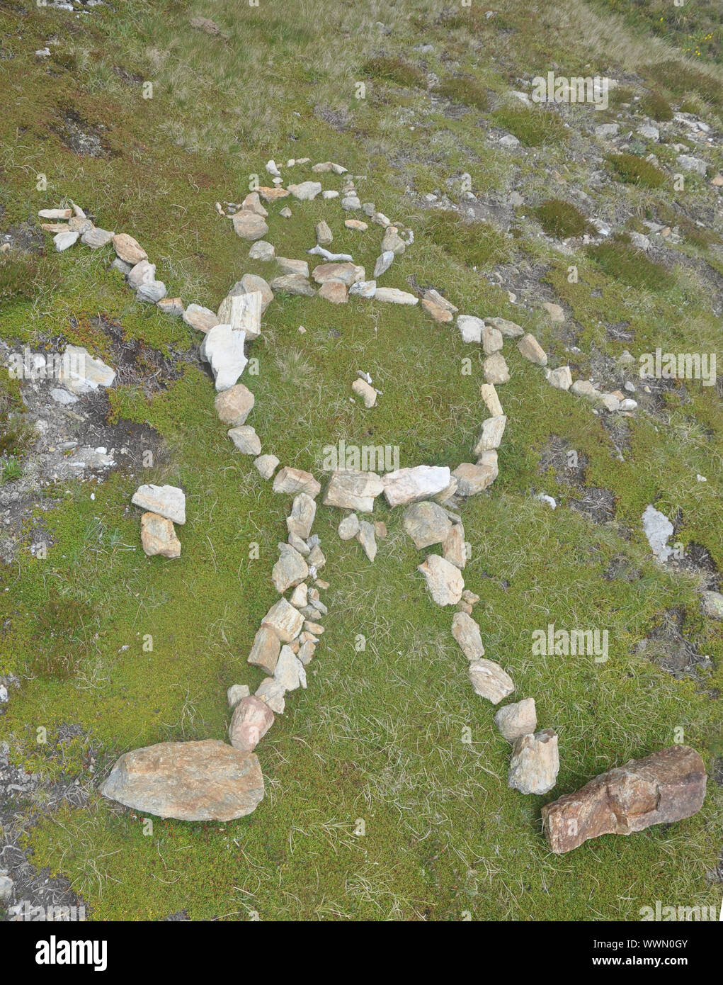 Figure made of stones Stock Photo - Alamy