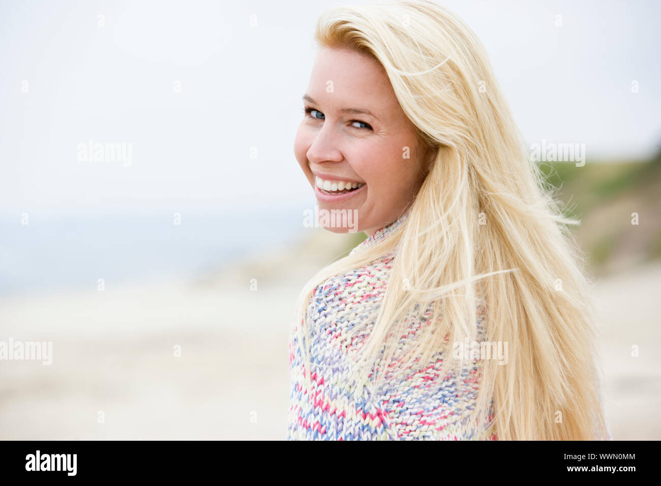 Woman beach seaside hi-res stock photography and images - Alamy