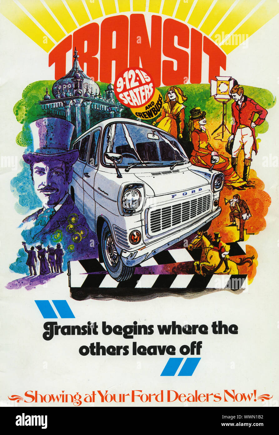 1973 Ford Transit Van advertising brochure Stock Photo - Alamy