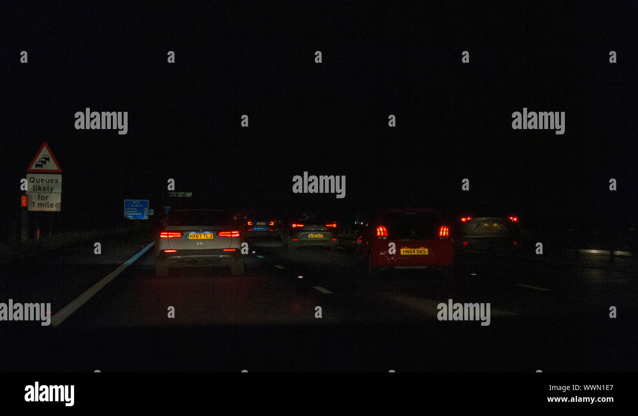 Motorway at night, m27 hi-res stock photography and images - Alamy