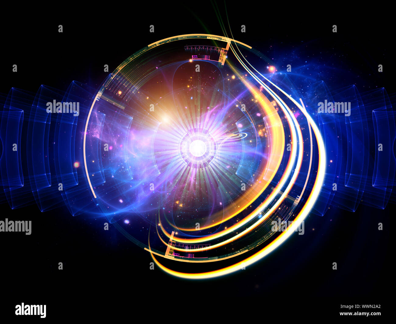 Arrangement of radial and circular geometric forms, dynamic shapes and ...