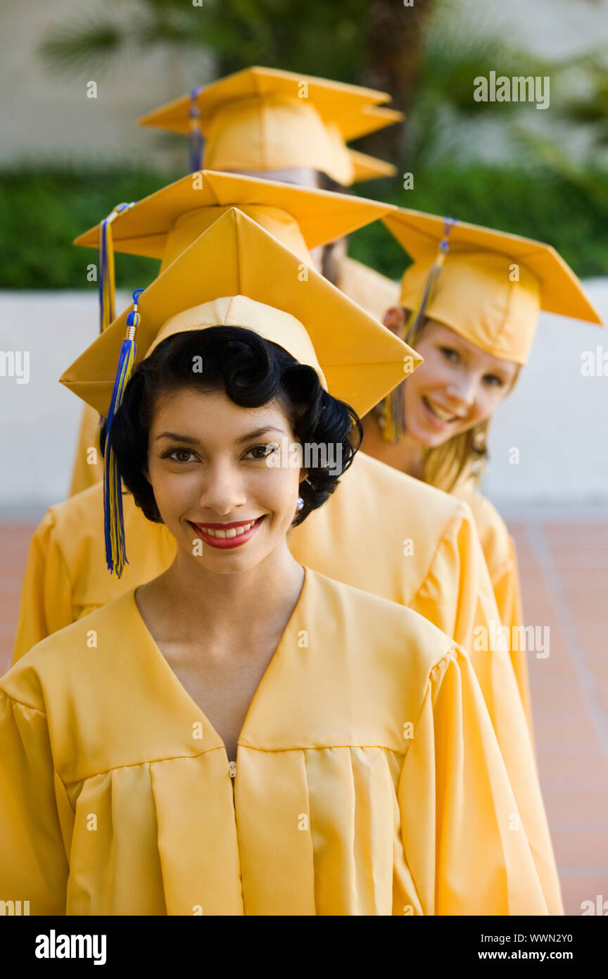 Graduates Standing in a Line Stock Photo - Alamy