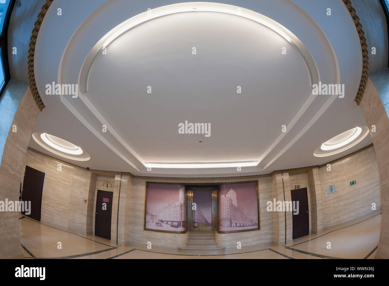 Interior of the Shell building in Brussels Stock Photo - Alamy