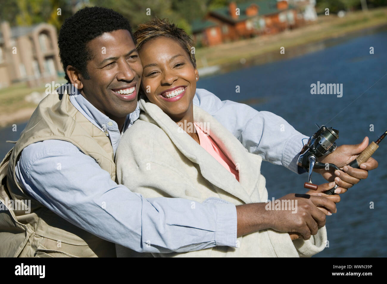 African american fishing mature hi-res stock photography and images - Alamy