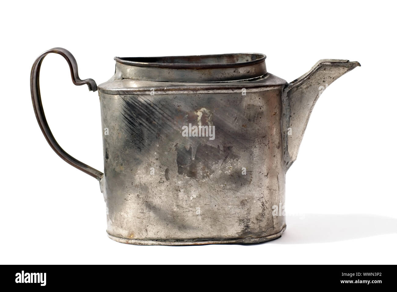 Old rusty metal kettle Cut Out Stock Images & Pictures - Alamy