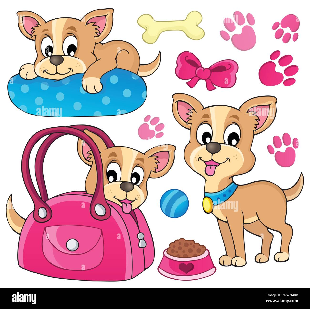 Cute dog theme image 1 Stock Vector Image & Art - Alamy