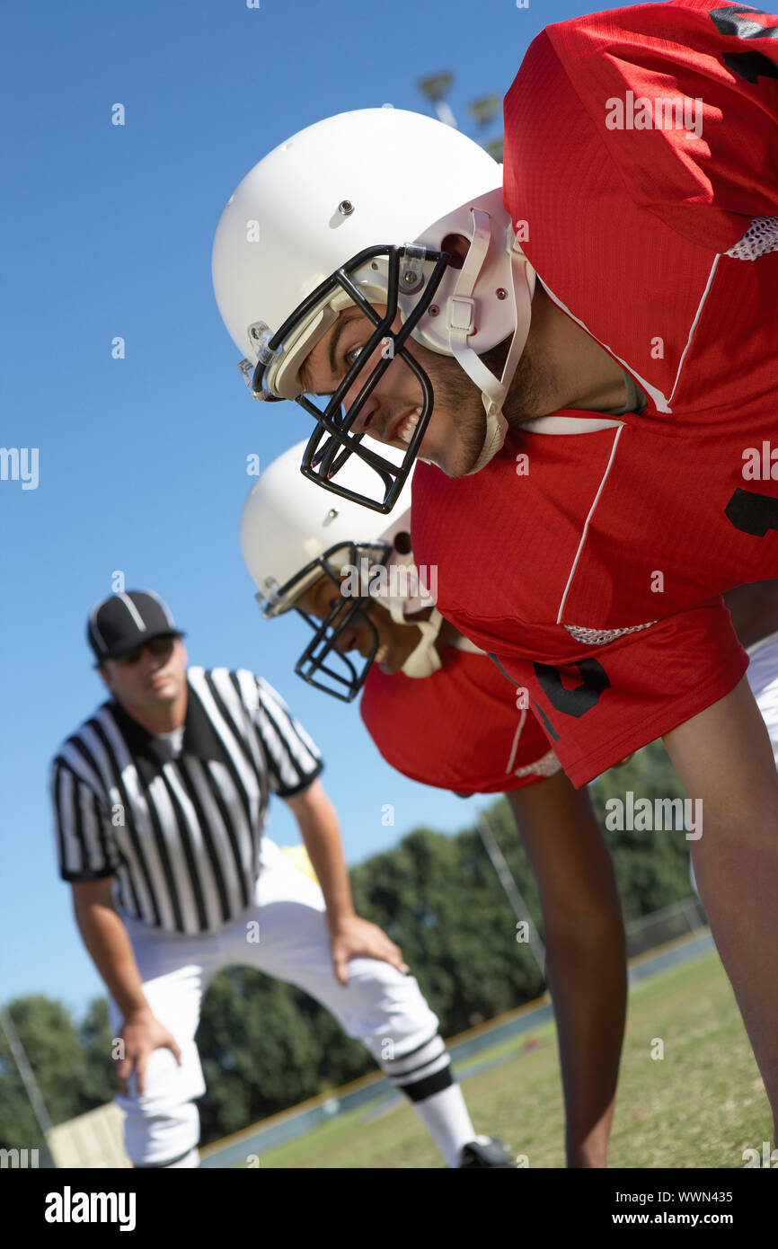 Referee Watching Football Players Stock Photo - Alamy