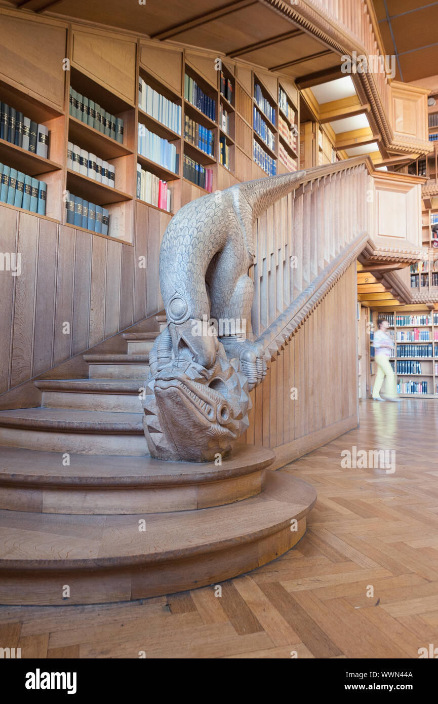 Interior of the library of the university of Leuven Stock Photo - Alamy