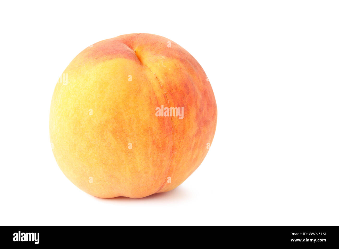 Peach isolated on white background Stock Photo - Alamy