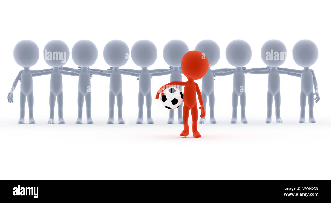 3d small people leader team hi-res stock photography and images - Alamy