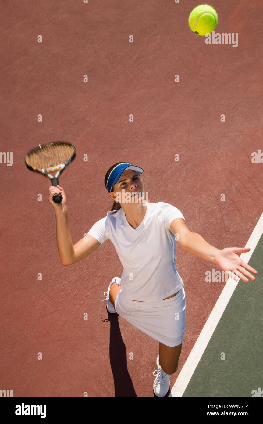 High angle tennis player balls hi-res stock photography and images - Alamy