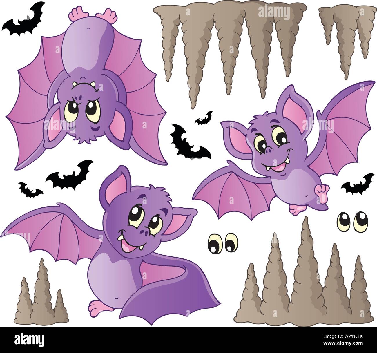 Cartoon bats hi-res stock photography and images - Alamy