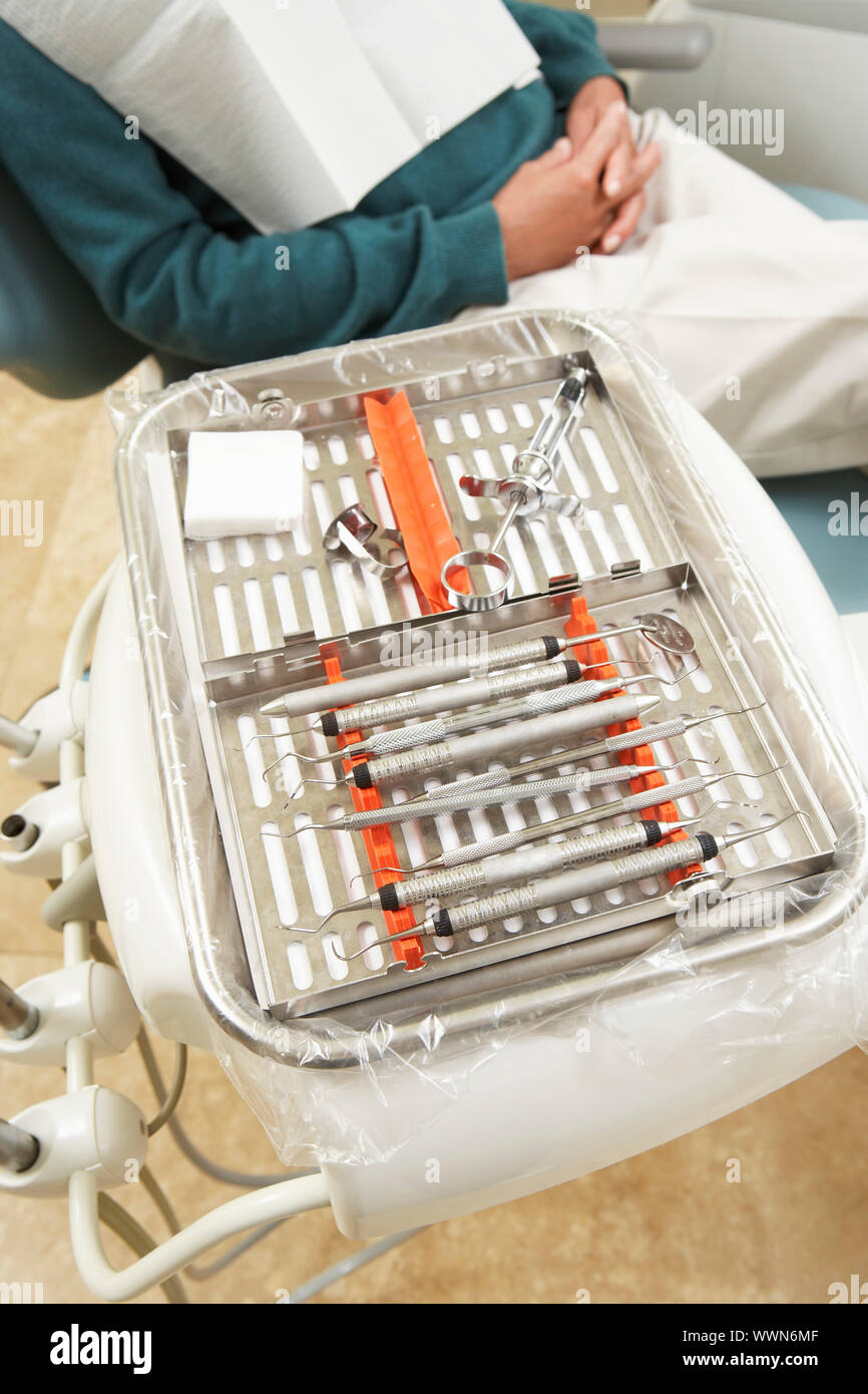 Scared in dentist's chair hi-res stock photography and images - Alamy