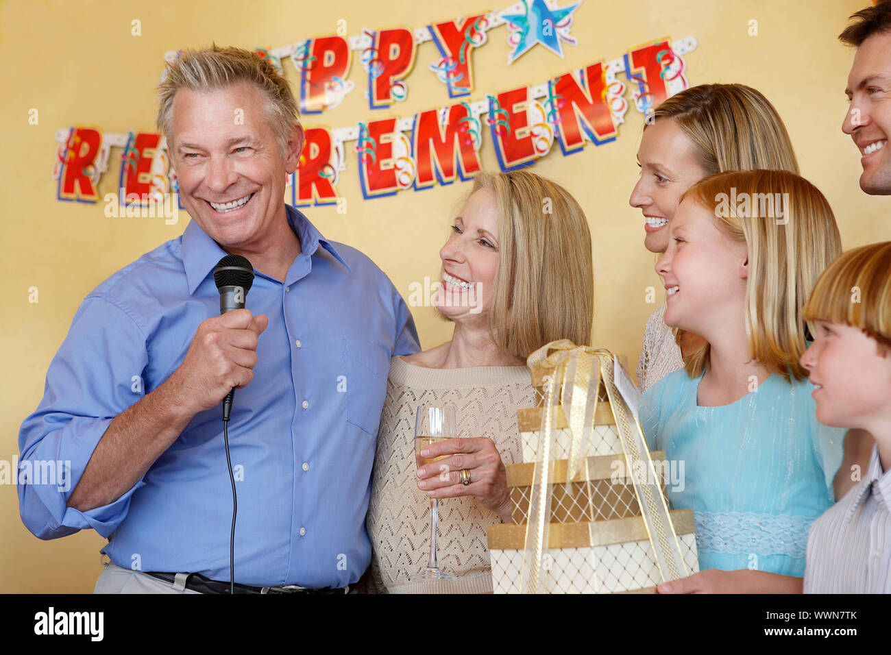 Family Having a Party Stock Photo - Alamy