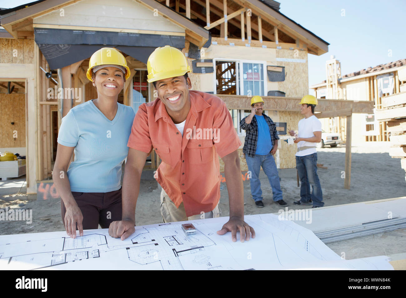 Couple Having Their House Built Stock Photo - Alamy