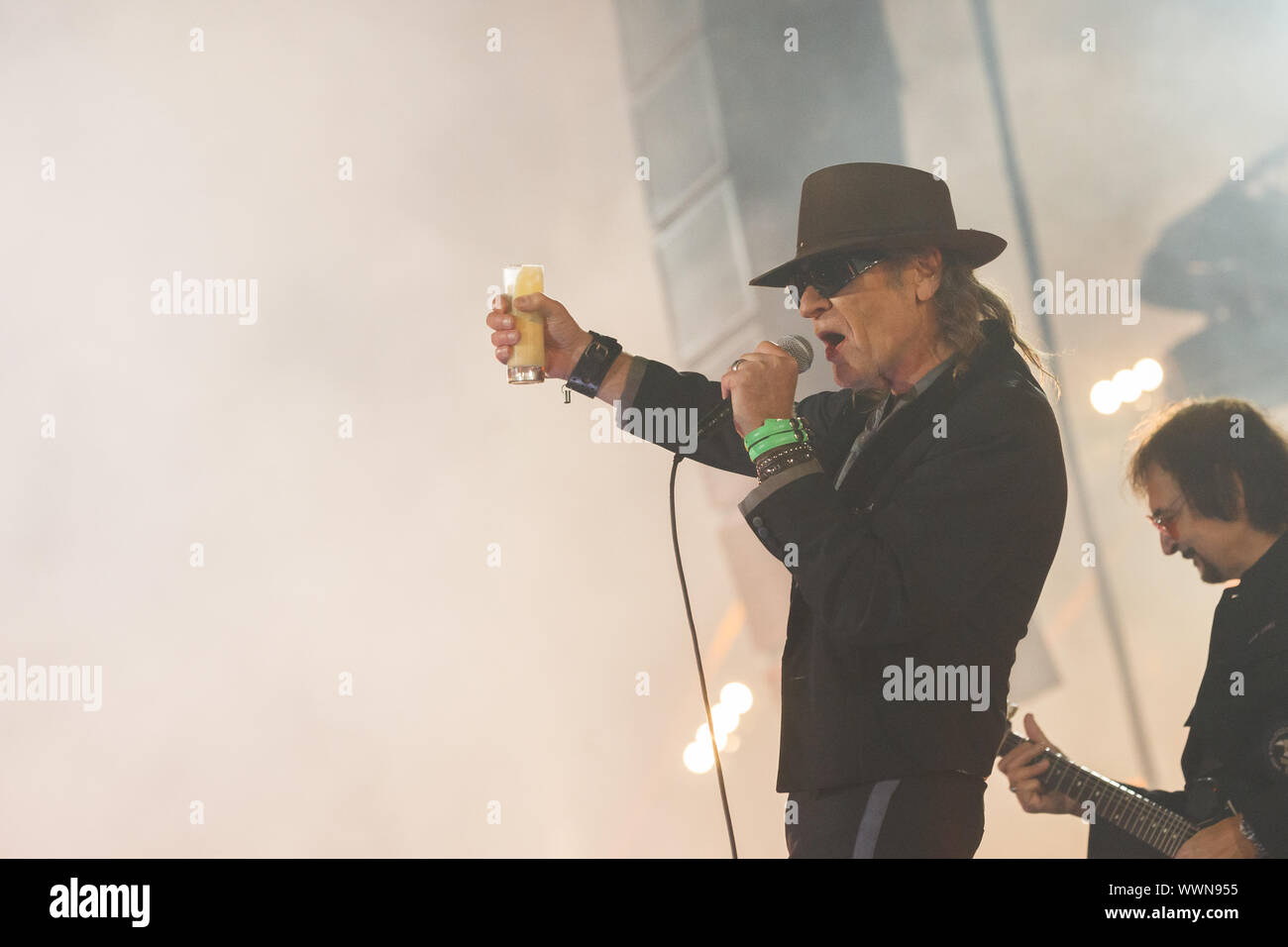Udo Lindenberg on the stage at 25th anniversary of the fall of the ...