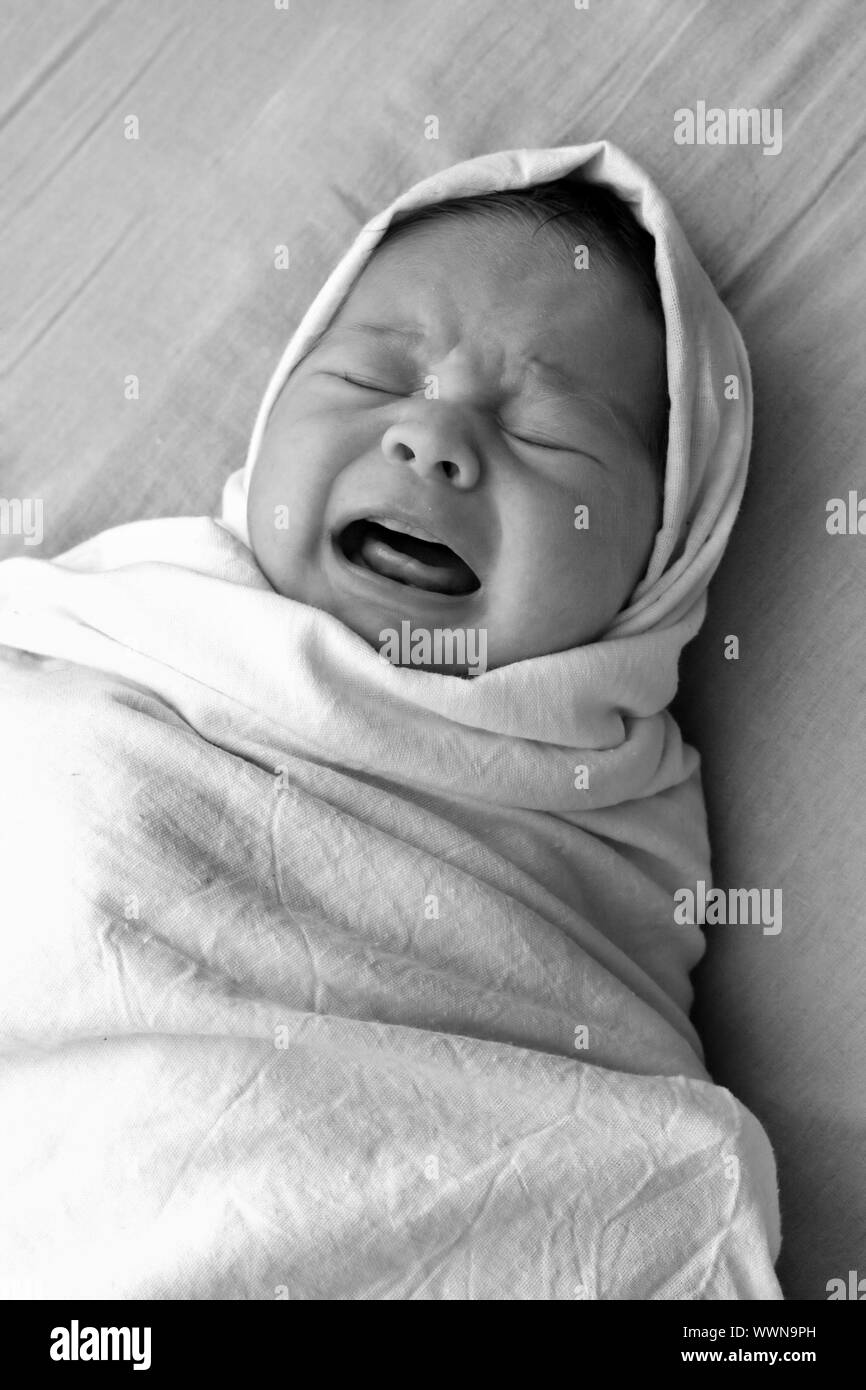 portrait of a sad baby Stock Photo - Alamy
