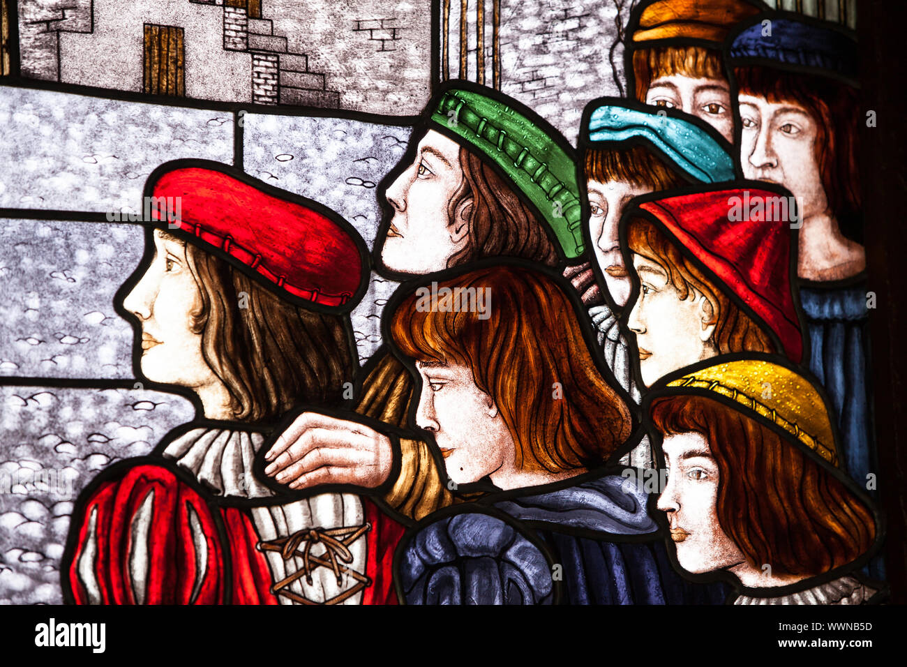 Window of the auditorium of the Carl Ritter House in Quedlinburg Stock ...