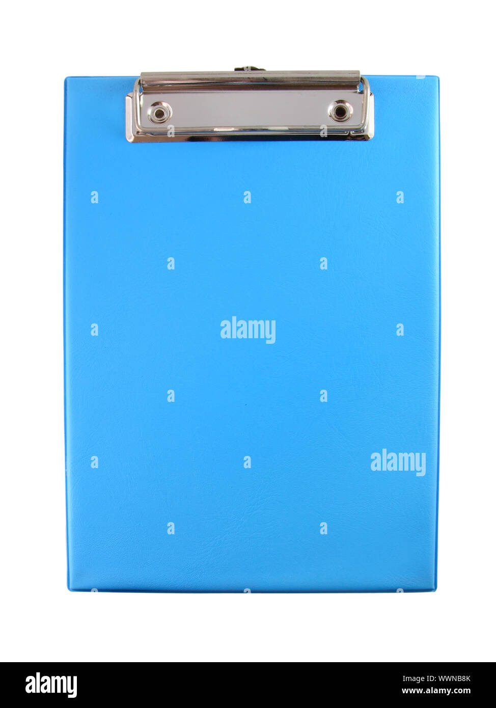 Blue clipboard isolated on white background Stock Photo - Alamy