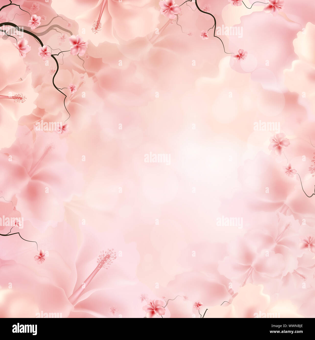 Pink Floral Background Stock Photo - Alamy