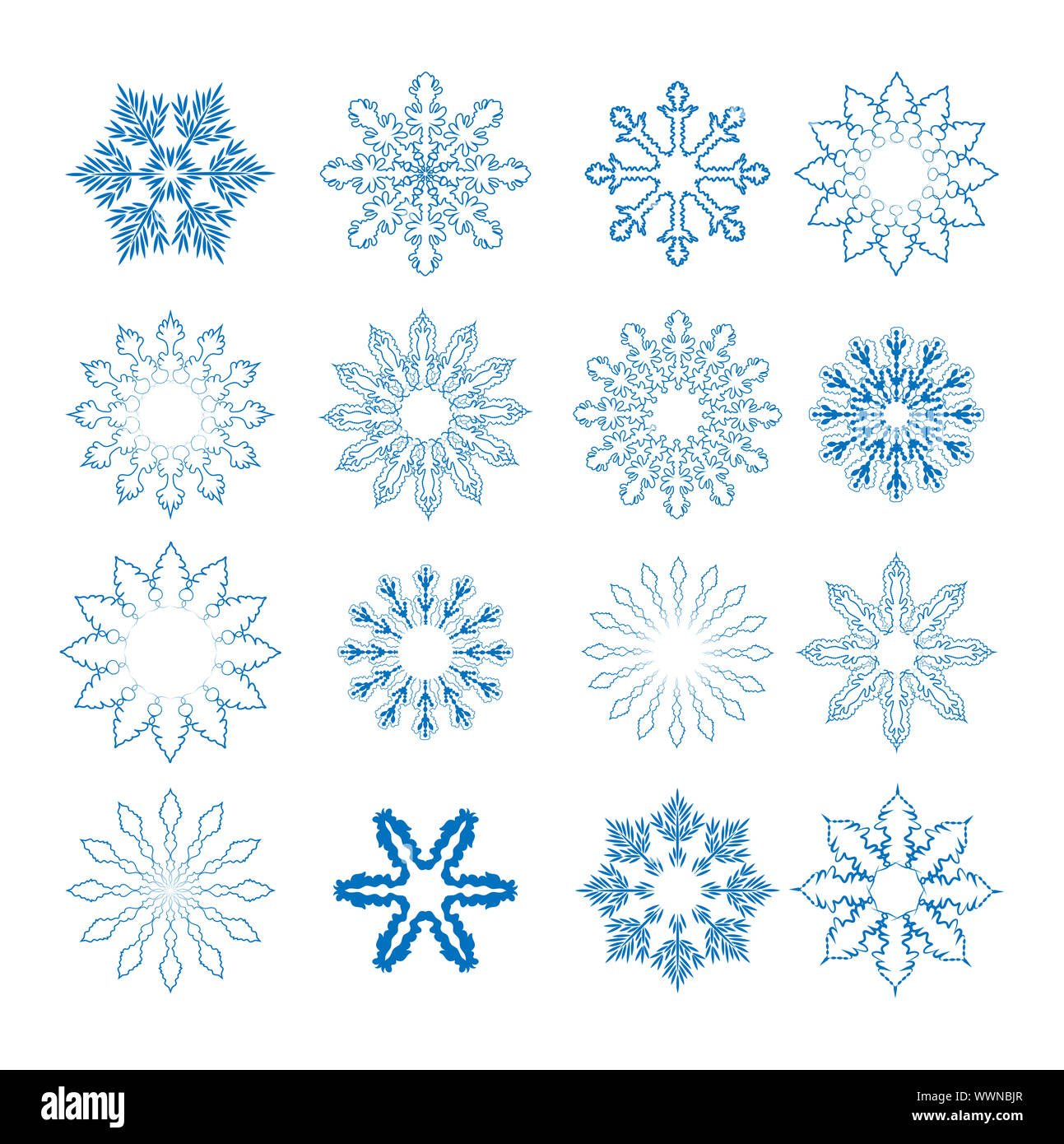 Snowflakes illustration Cut Out Stock Images & Pictures - Alamy