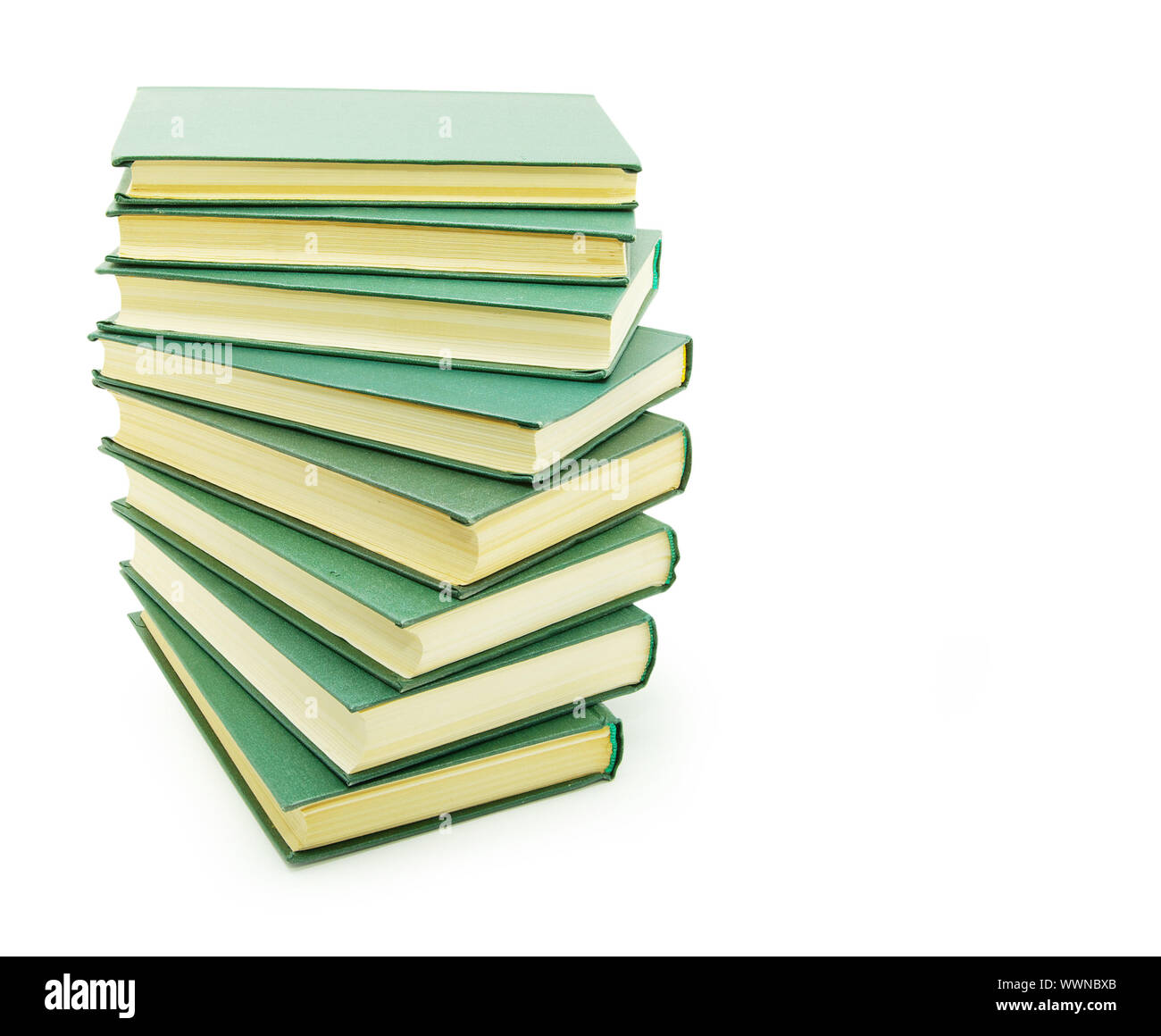 Stack of books isolated over white background Stock Photo - Alamy
