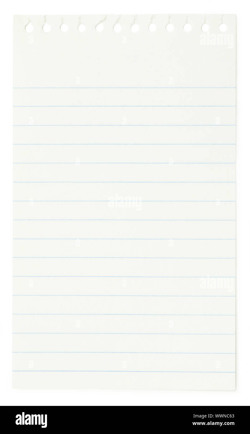 A page ripped off from the notebook Stock Photo - Alamy