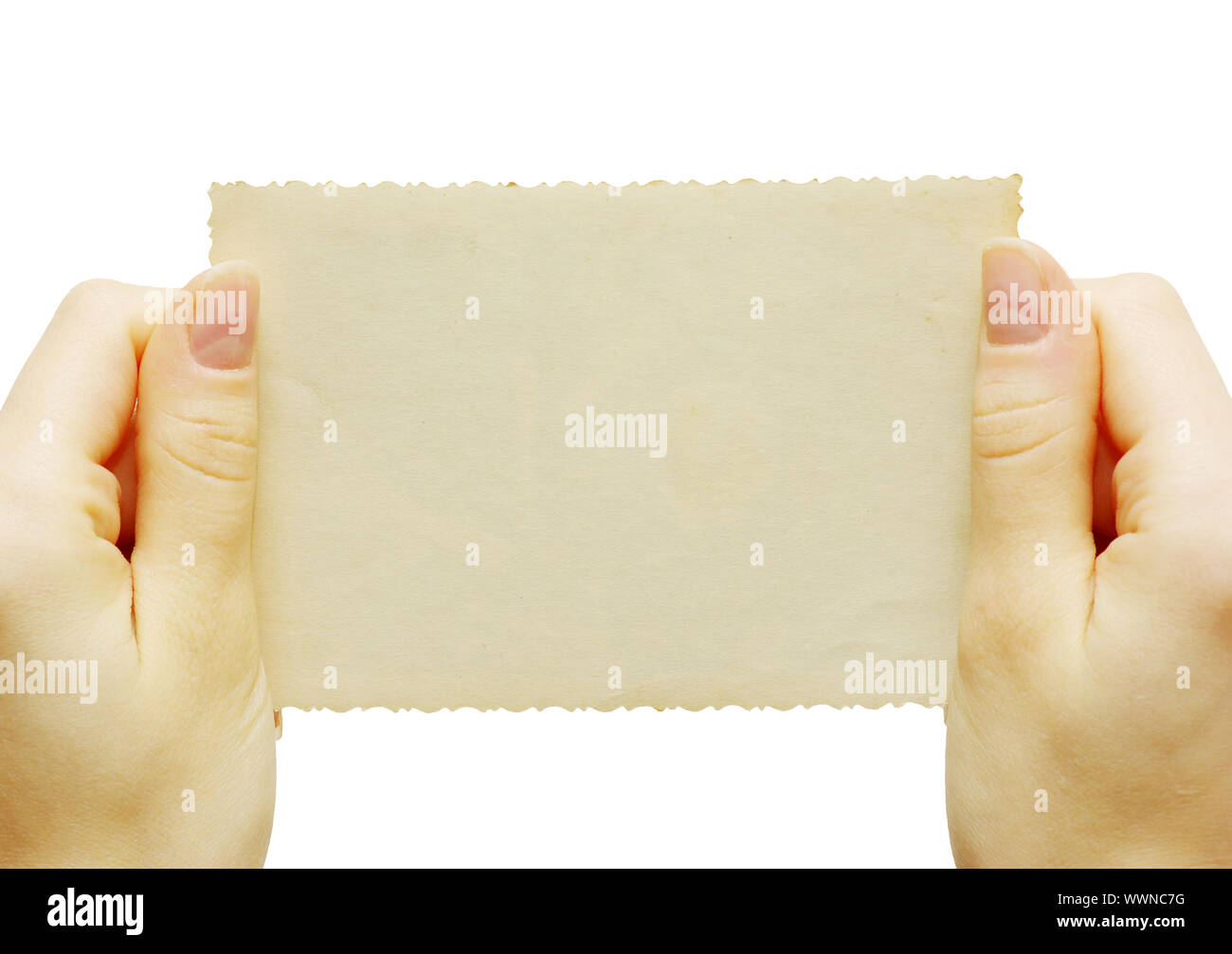 card blank in a hand Stock Photo - Alamy