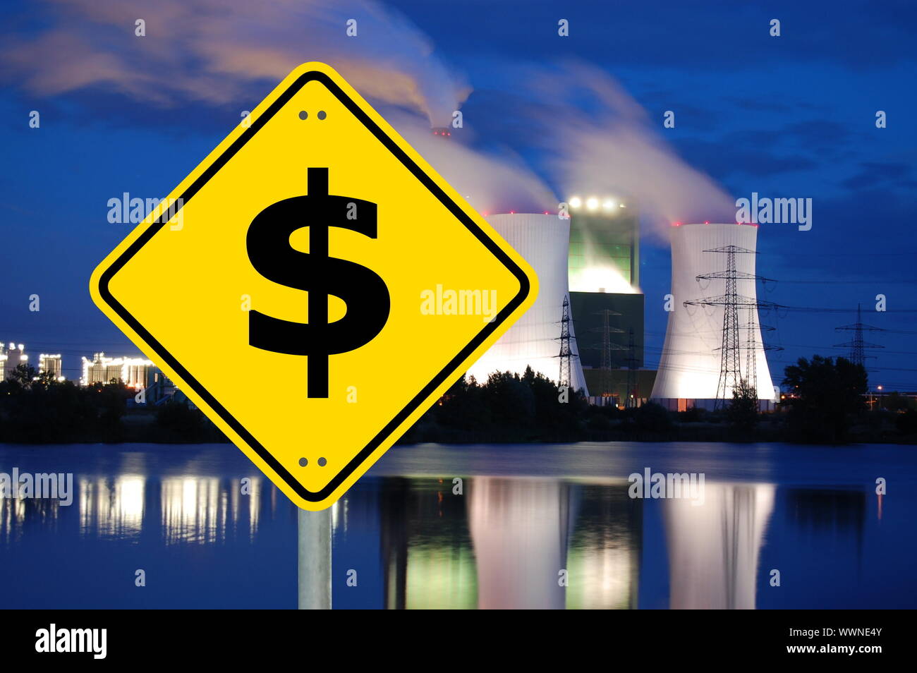 traffic sign with dollar money symbol showing business concept Stock ...