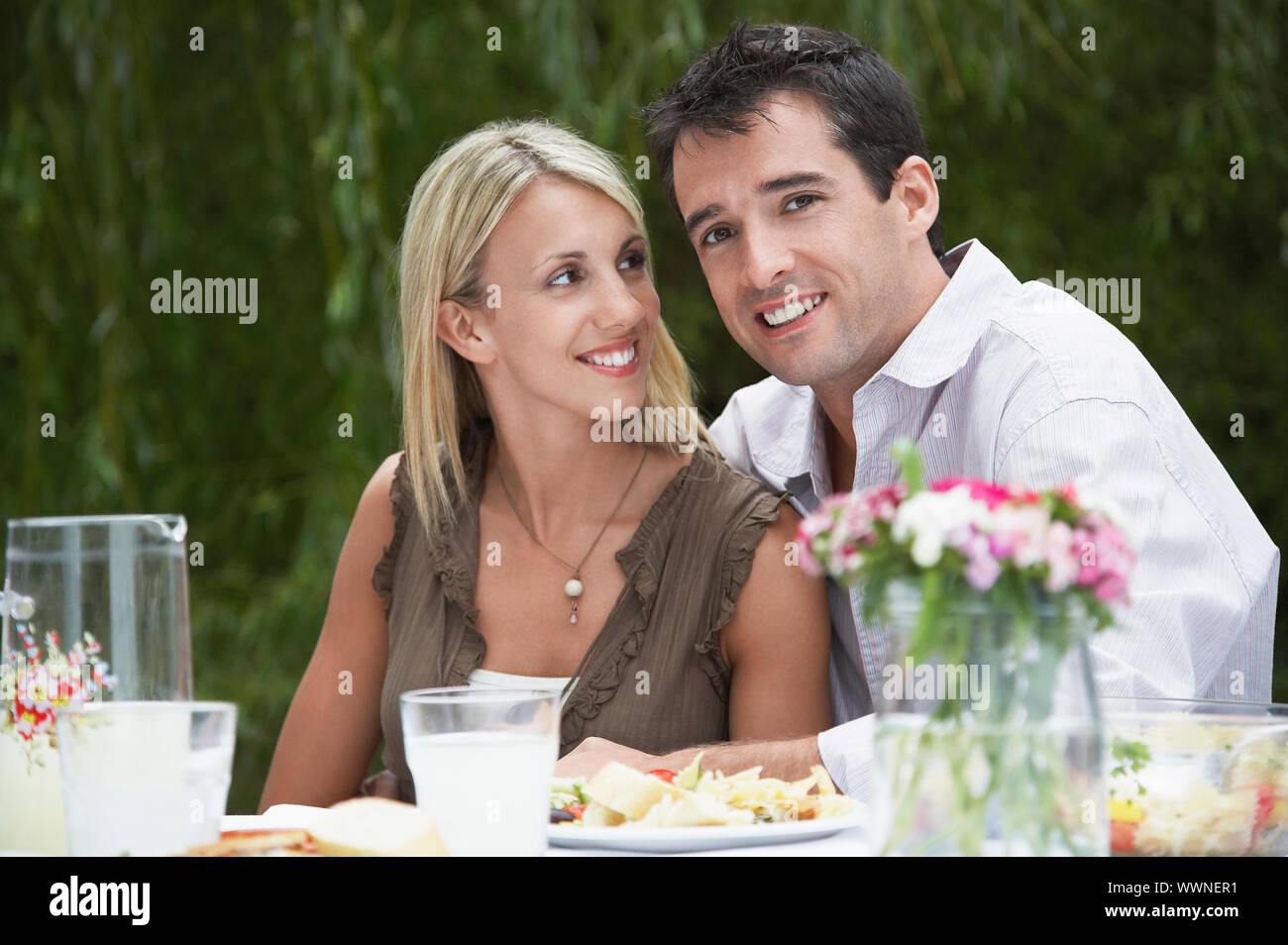Couple on Picnic Stock Photo - Alamy